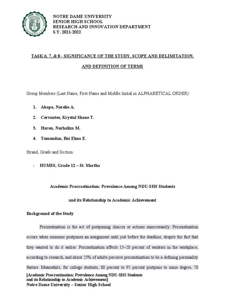 Group Members (Last Name, First Name and Middle Initial in ALPHABETICAL ...