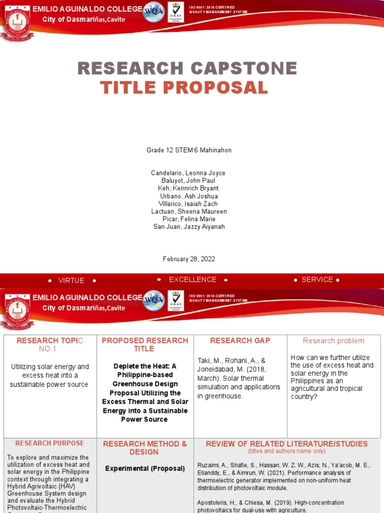 Title Proposal PPT 1 1 | PDF | Building Insulation | Roof