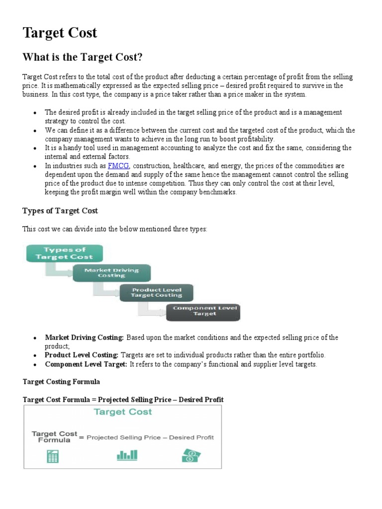 Target-Cost | PDF | Profit (Economics) | Prices