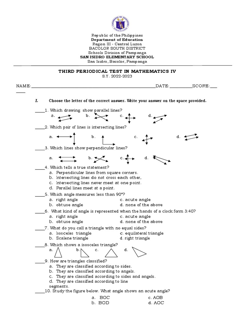 Math Q3 | PDF | Rectangle | Triangle