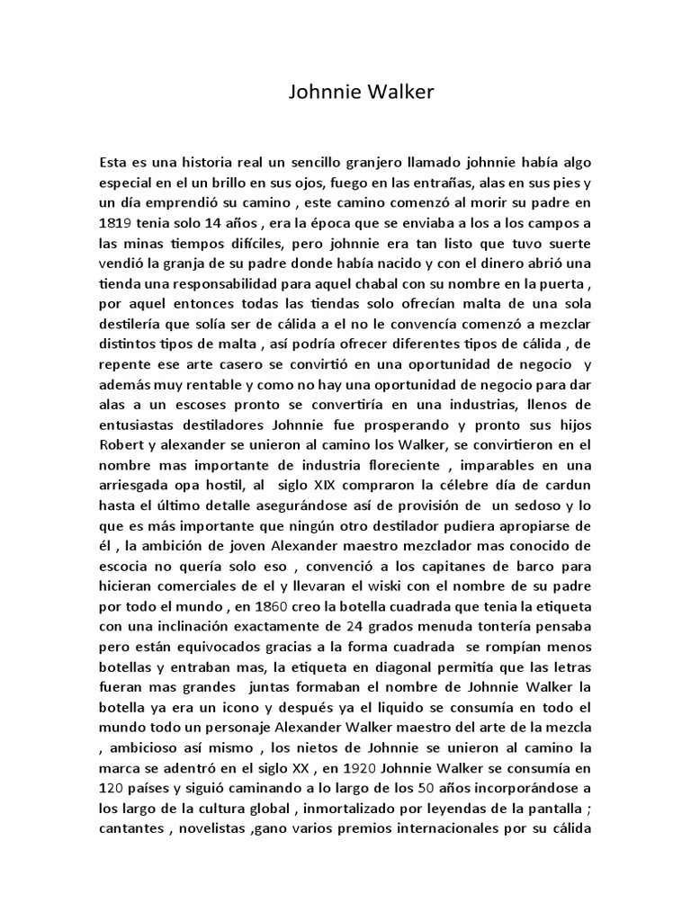 Historia de la familia Johnnie Walker | PDF
