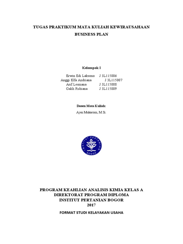 Format Tugas Business Plan | PDF