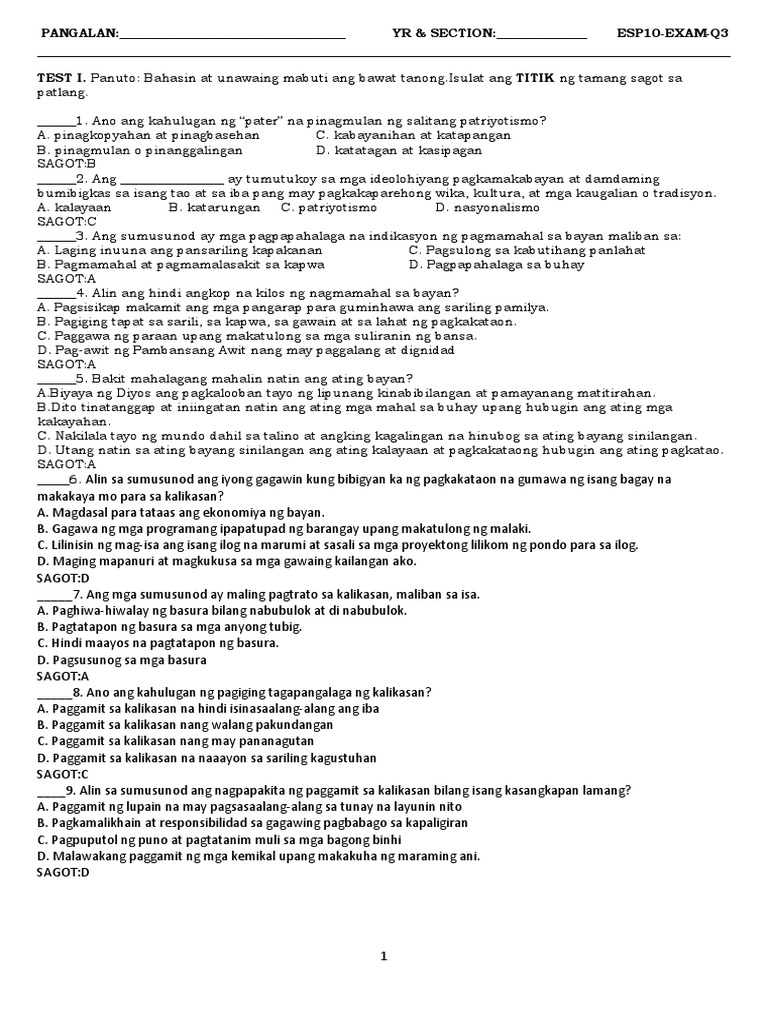 Test Bank Esp10 | PDF