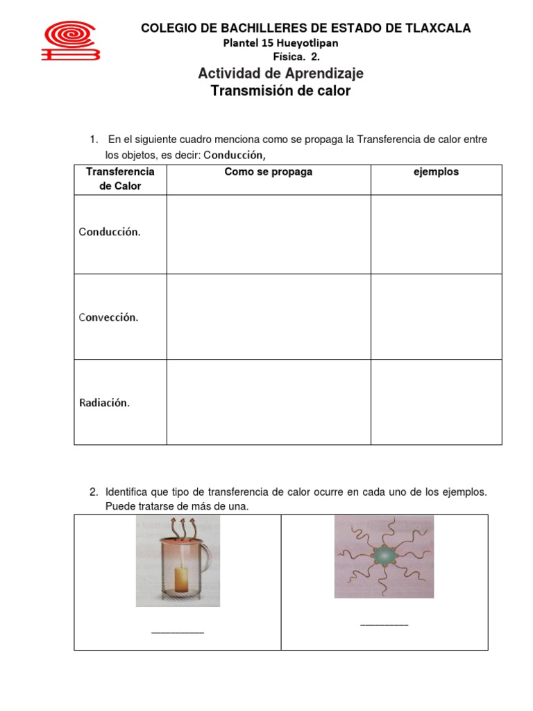 Actividades de Transferencia de Calor | PDF
