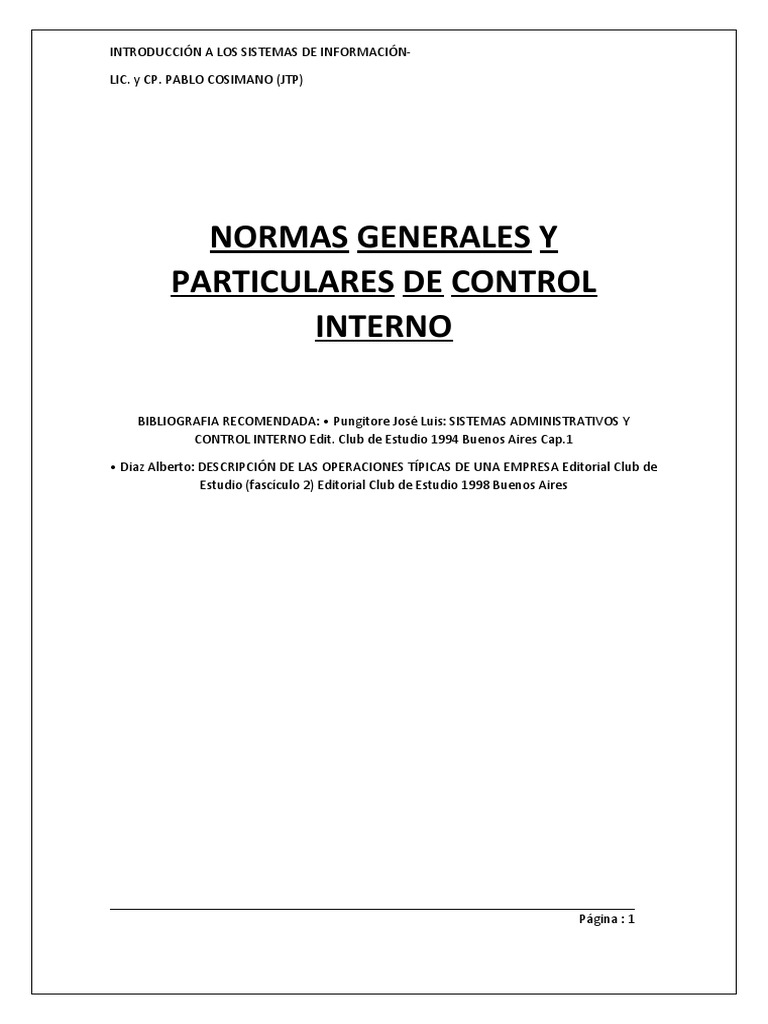 Ficha de Estudio N de Control Interno | PDF | Cheque | Bancos