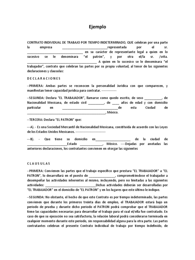 Ejemplo Contrato | PDF | Justicia | Crimen y violencia