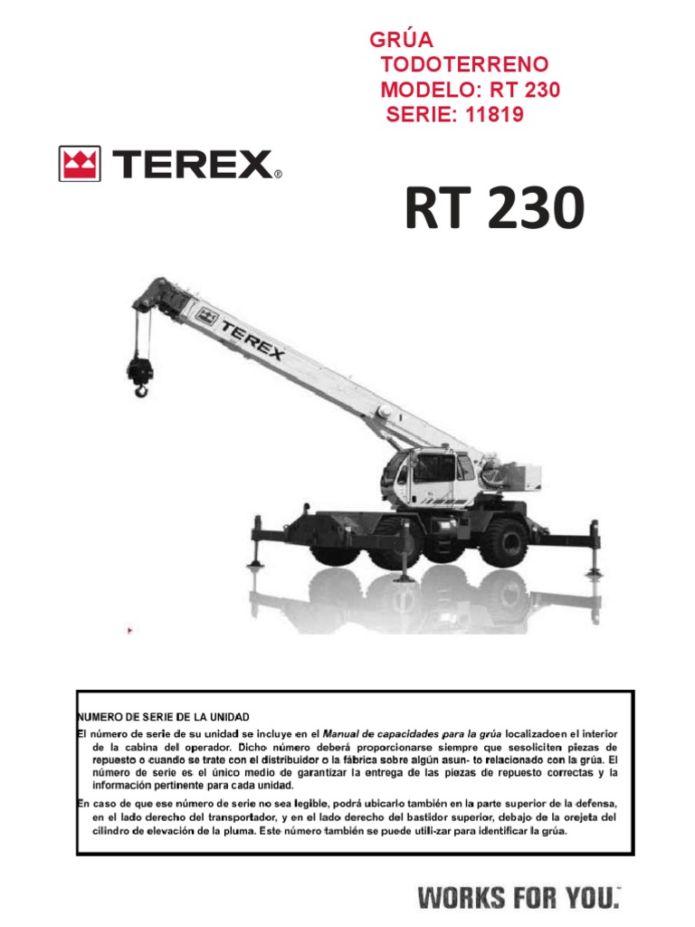 Manual Terex RT230 | PDF
