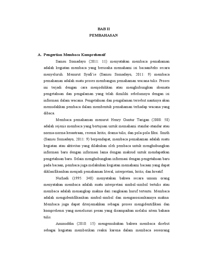 Pemahaman Membaca Komprehensif | PDF