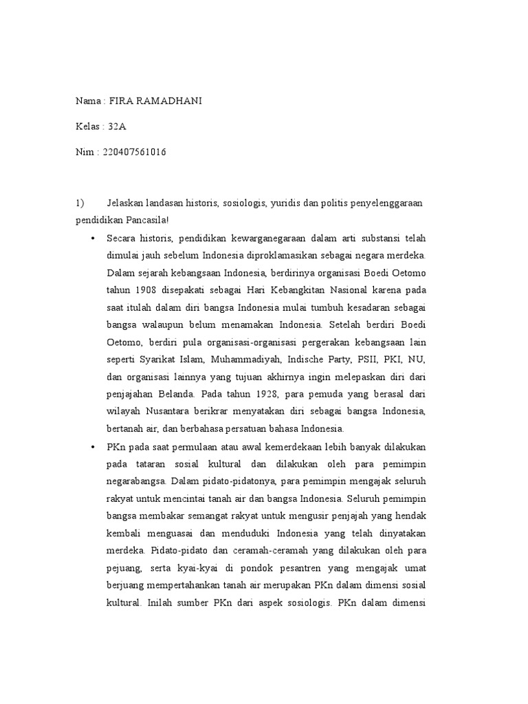 Tugas 2 Fira Ramadhani Kelas 32a | PDF