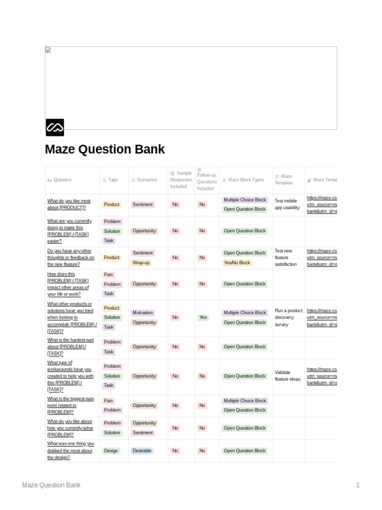 Maze Question Bank | PDF | Usability | Multiple Choice