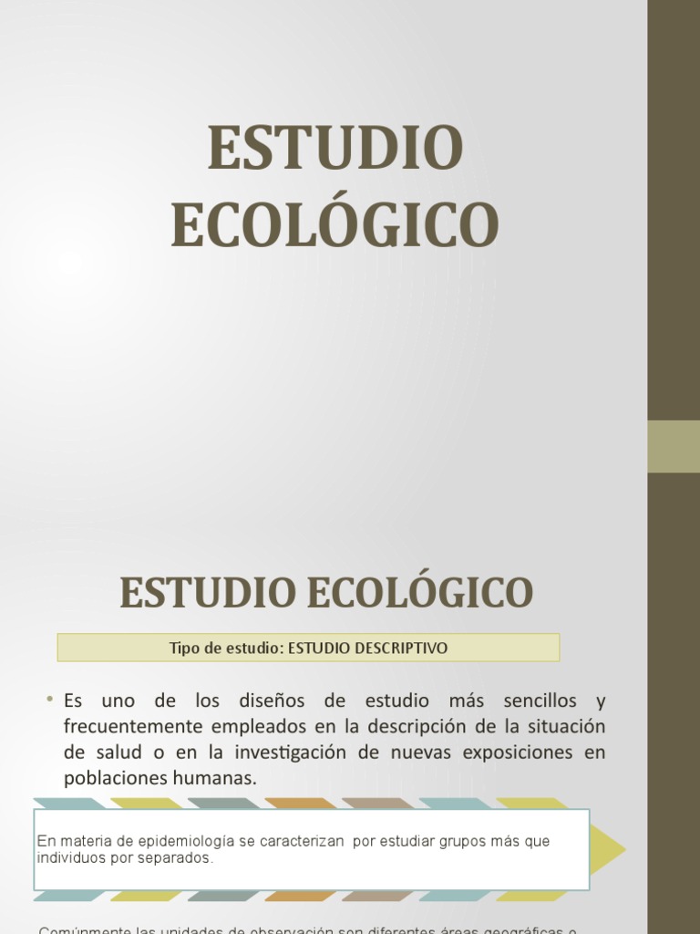 Estudio Ecológico Exposicion | PDF