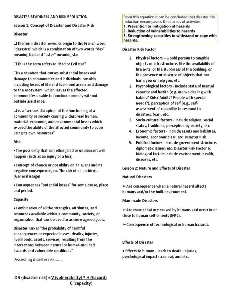 DRRR Reviewer | PDF | Volcano | Hazards