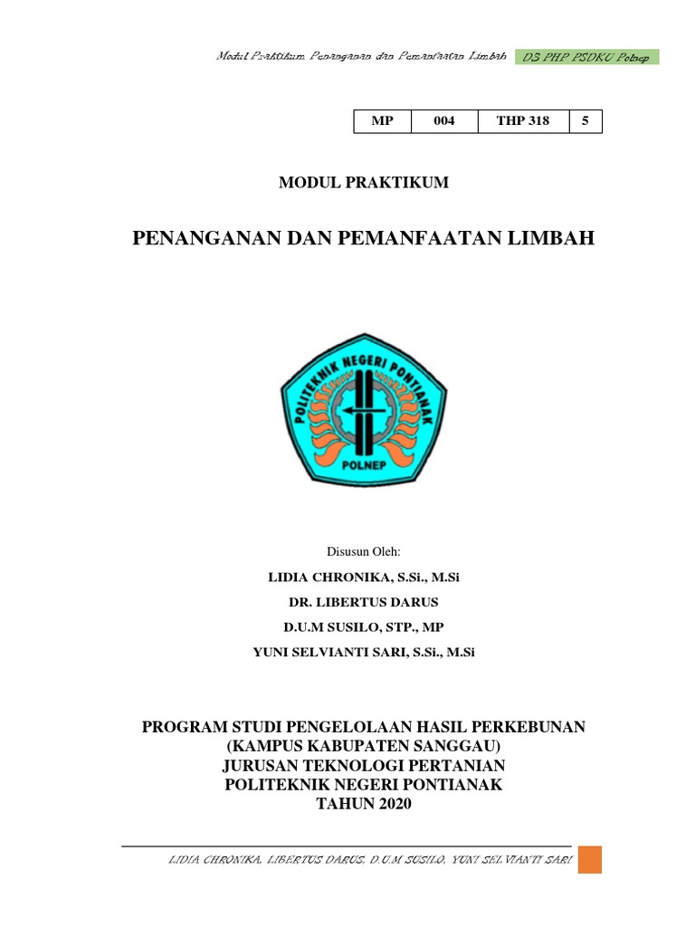 Penanganan Dan Pemanfaatan Limbah: Modul Praktikum | PDF