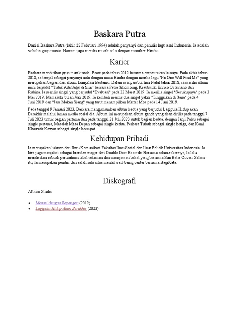 Baskara Putra | PDF