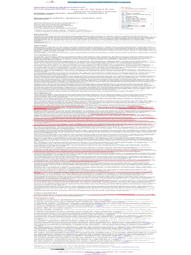 Artritis Reumatoide | PDF | Hueso | Articulación