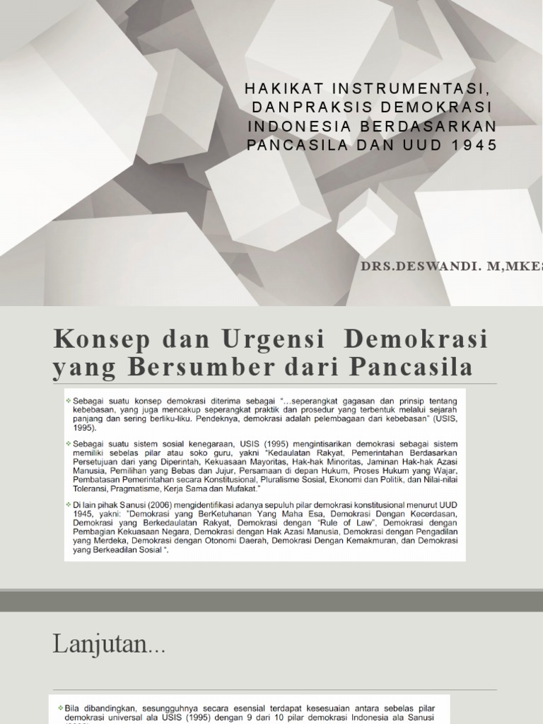 Konsep Dan Urgensi Demokrasi | PDF