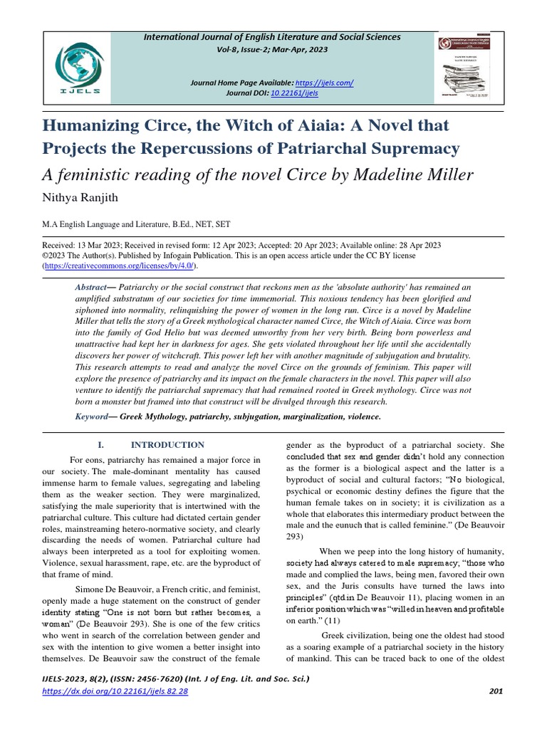 Humanizing Circe, The Witch of Aiaia: A Novel That Projects The ...