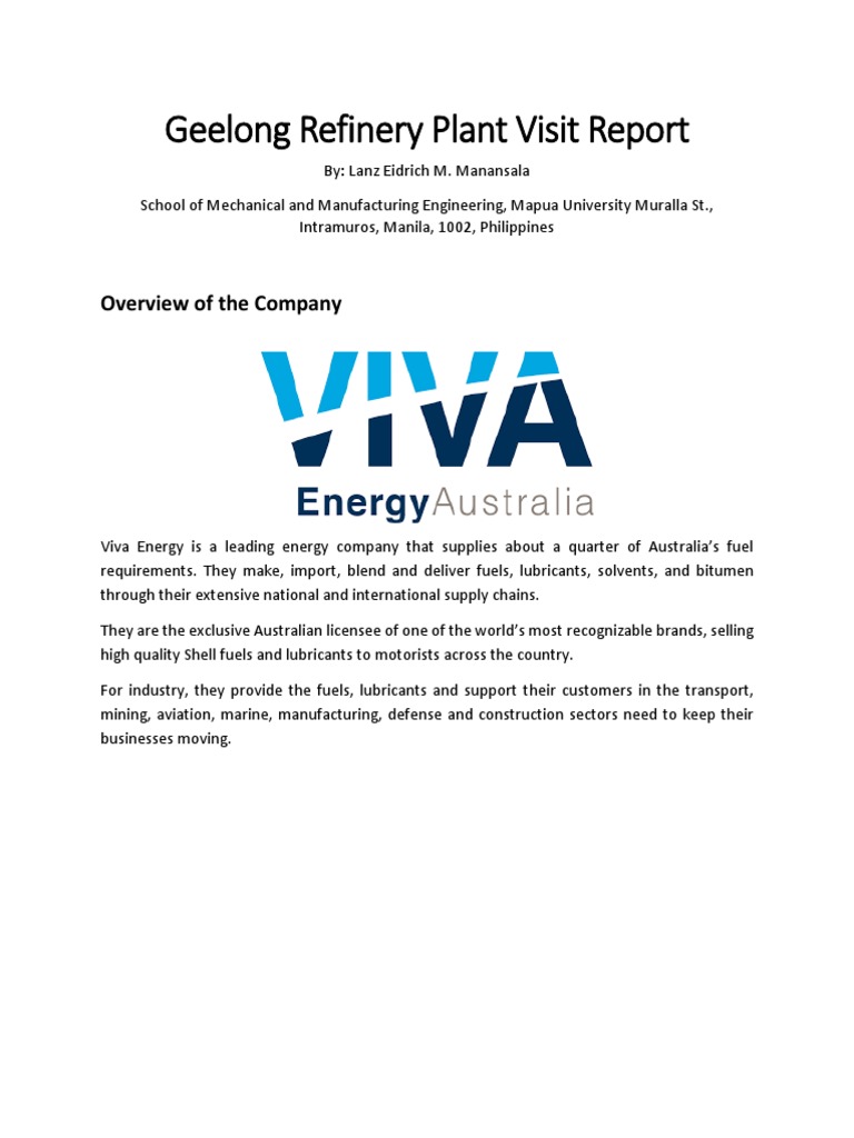 Geelong Refinery Operations Overview | PDF | Cracking (Chemistry) | Oil ...