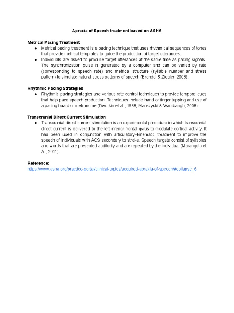 AOS Treatment by ASHA | PDF