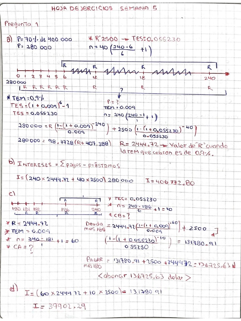 Hoja de Ejercios Semana5 Mate Fi Upc | PDF