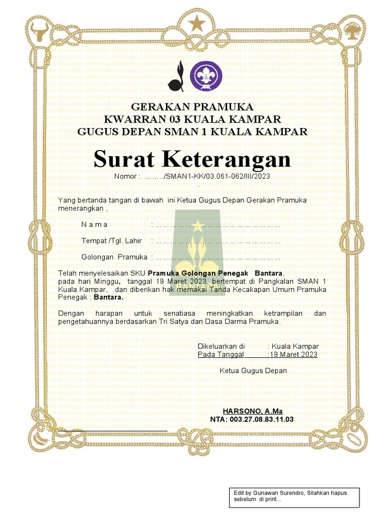 Piagam SKU PenegakBantara | PDF