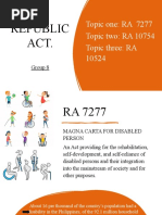 RA 7277 - Magna Carta of Disabled Persons | PDF | Rehabilitation ...