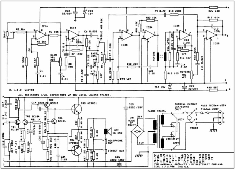 Marshall 5205 Schematic | PDF