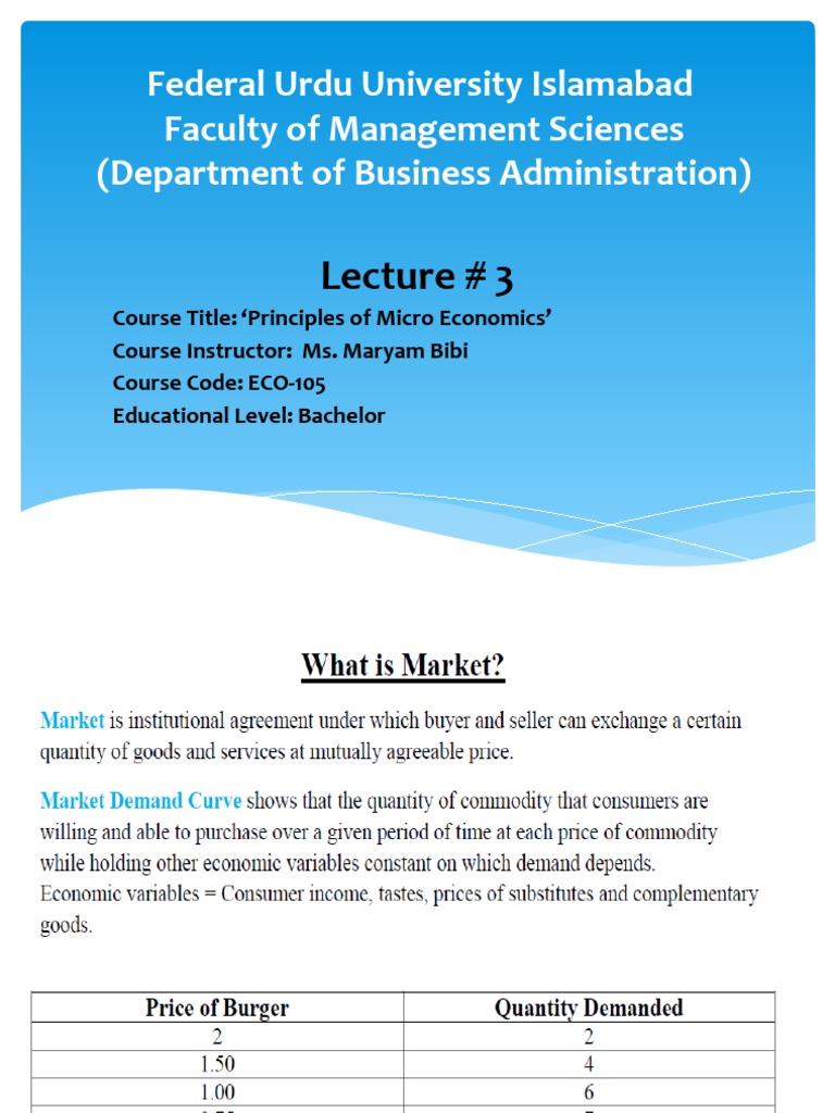 Microeconomics Lec3 | PDF | Economic Equilibrium | Economic Surplus