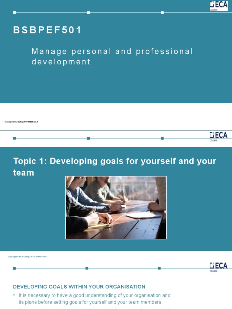 BSBPEF501 Lecture Slides | PDF | Goal | Business Plan