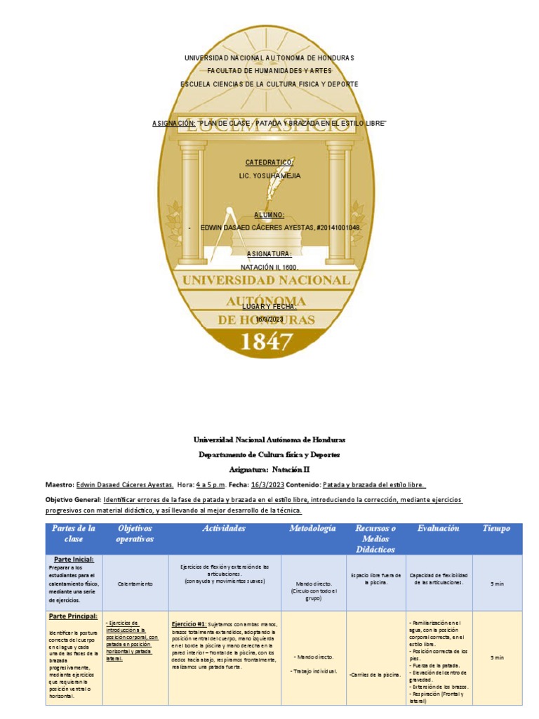 Ejercicios de Patada y Brazada en Natación | PDF | Nadando | Mano