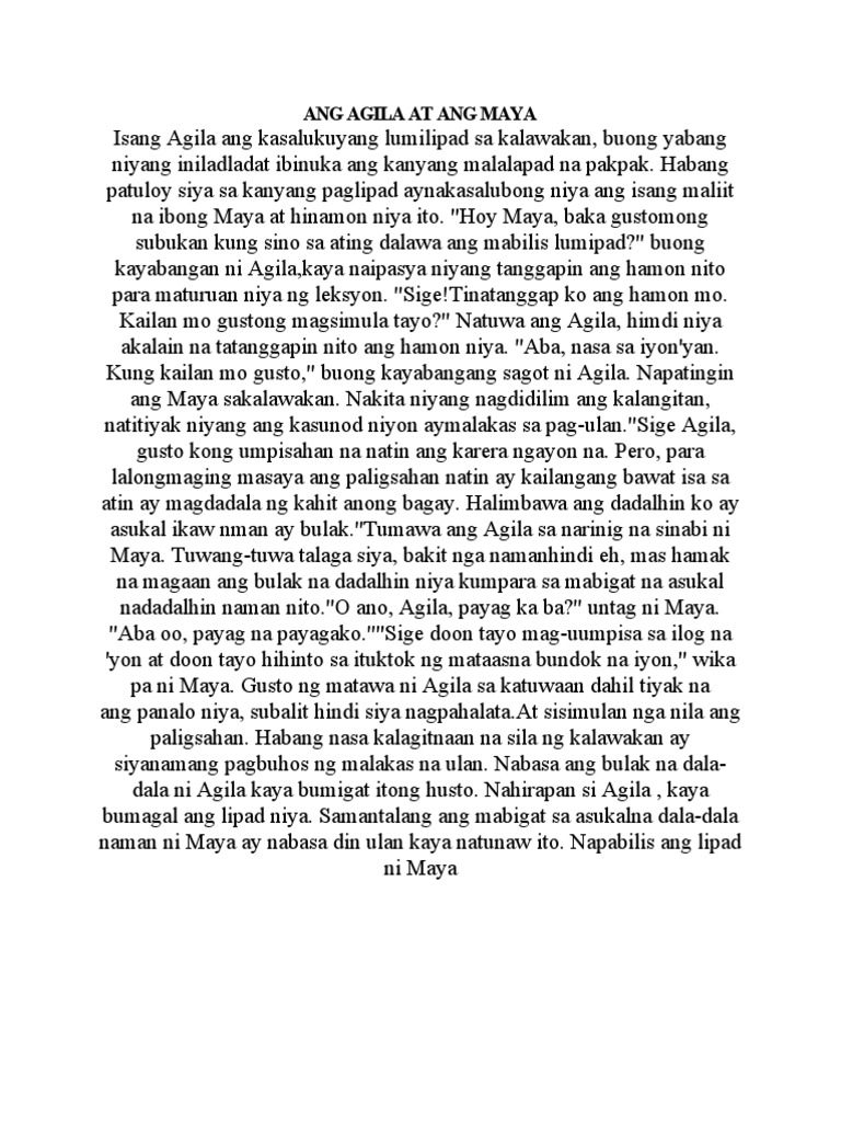 Ang Agila at Ang Maya 4 | PDF