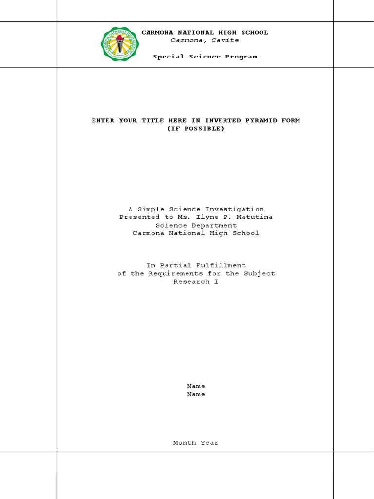 Research Template | PDF | Data | Data Analysis