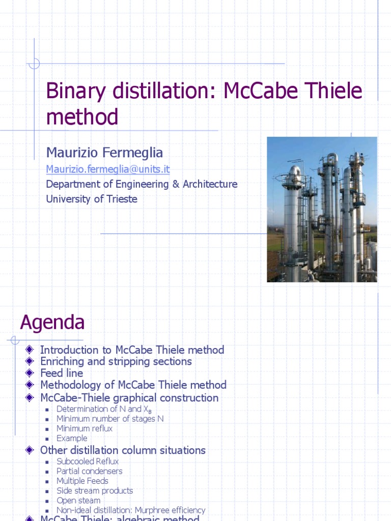 03 - Distillation Binary McCabe | PDF | Distillation | Separation Processes