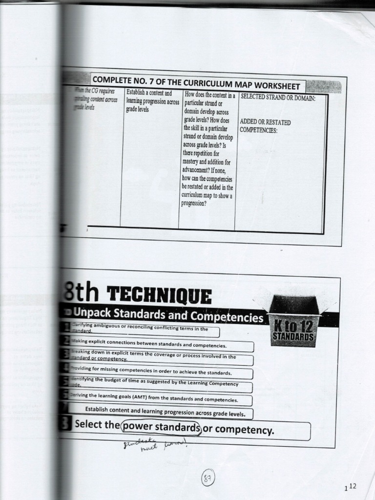 Unpacking Curriculum Map Procedures | PDF