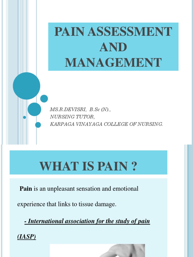Pain Assessment Management Guide Pdf Pain Health Care