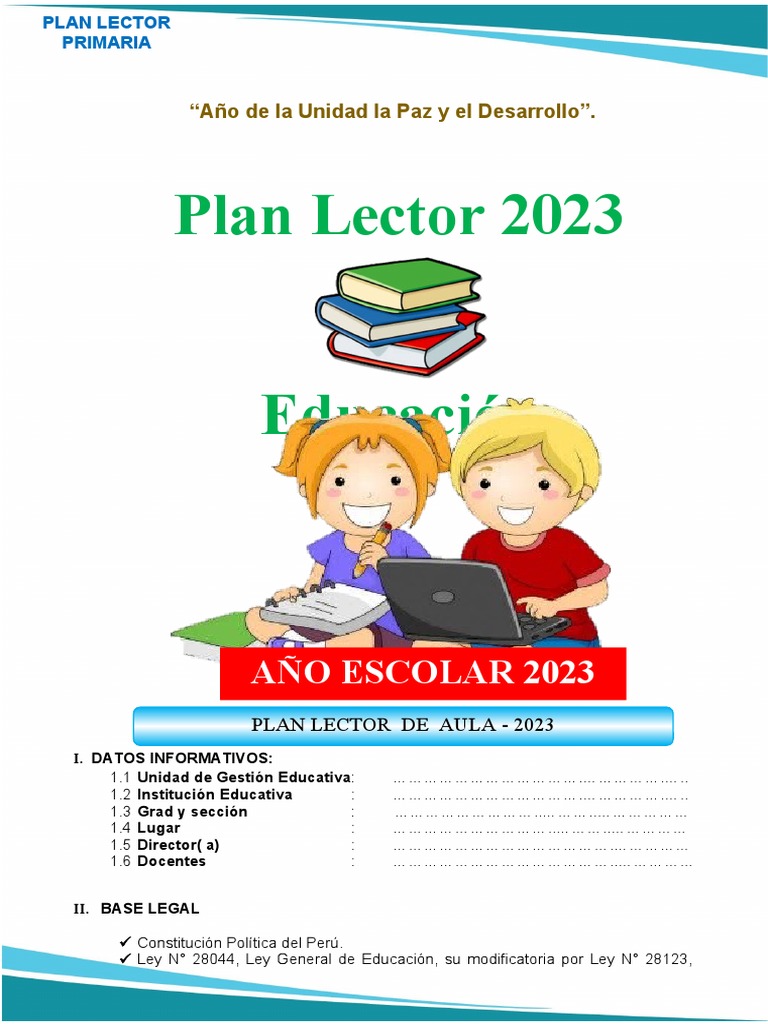 4 Plan Lector 5° | PDF | Educación primaria | Evaluación