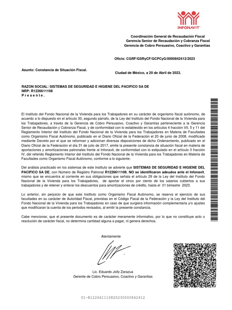 Opinion de Cumplimiento INFONAVIT 20-04-23 | PDF | Justicia | Crimen y ... Opinion de Cumplimiento INFONAVIT 20-04-23 | PDF | Justicia | Crimen y ...