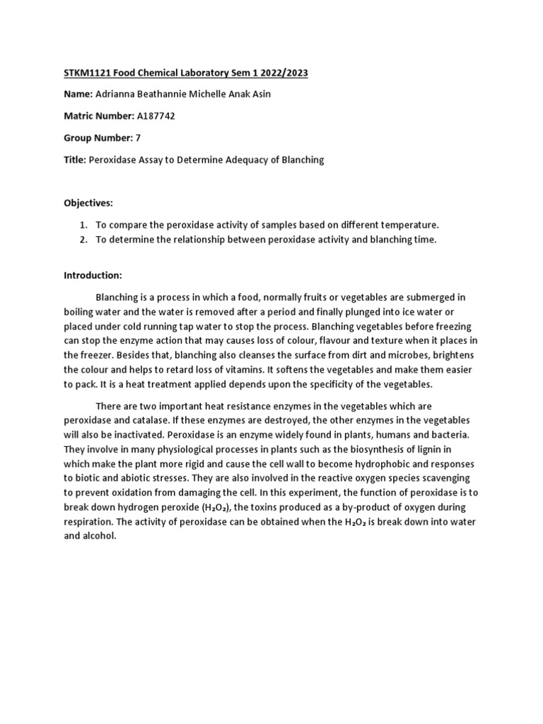 Blanching | PDF | Physical Sciences | Chemistry