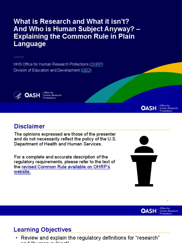 Understanding the Common Rule Basics | PDF | Public Health | Medical ...