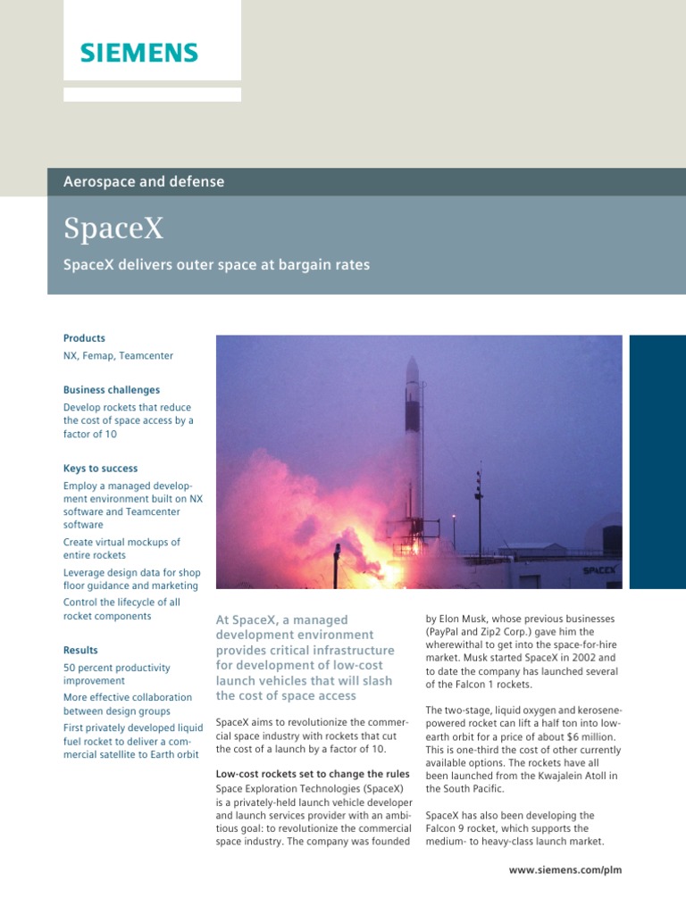 GEOPLM Siemens PLM NX SpaceX Cs Z10 | PDF | Space X