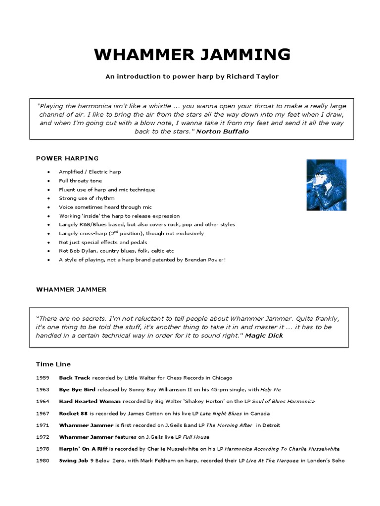 Whammer Jamming Tutorial Pdf Jazz Blues