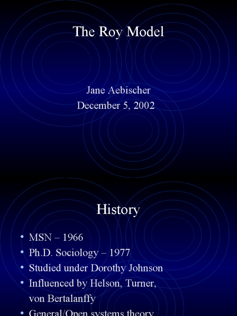 The Roy Model: Jane Aebischer December 5, 2002 | PDF | Socialization ...