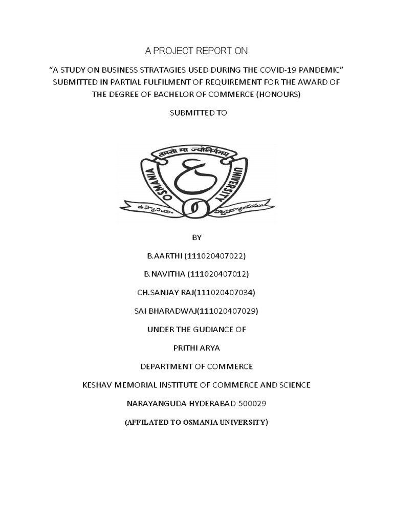 A Project Report On: (Affilated To Osmania University | PDF