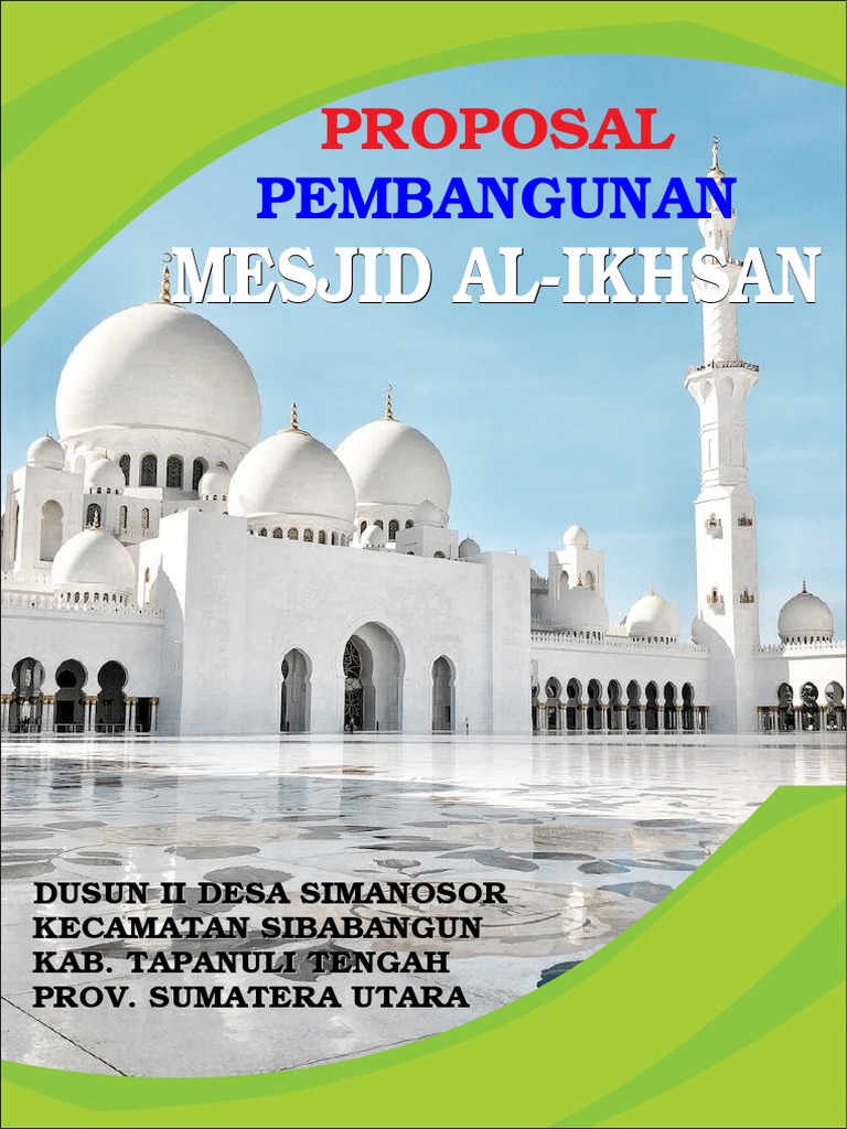 Proposal Pembangunan Mesjid Al-Ikhsan | PDF