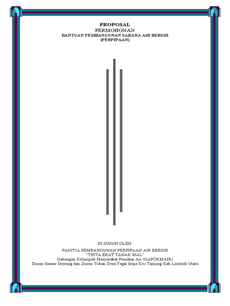Adoc - Pub - Proposal Permohonan Bantuan Pembangunan Sarana Air Dikonversi | PDF