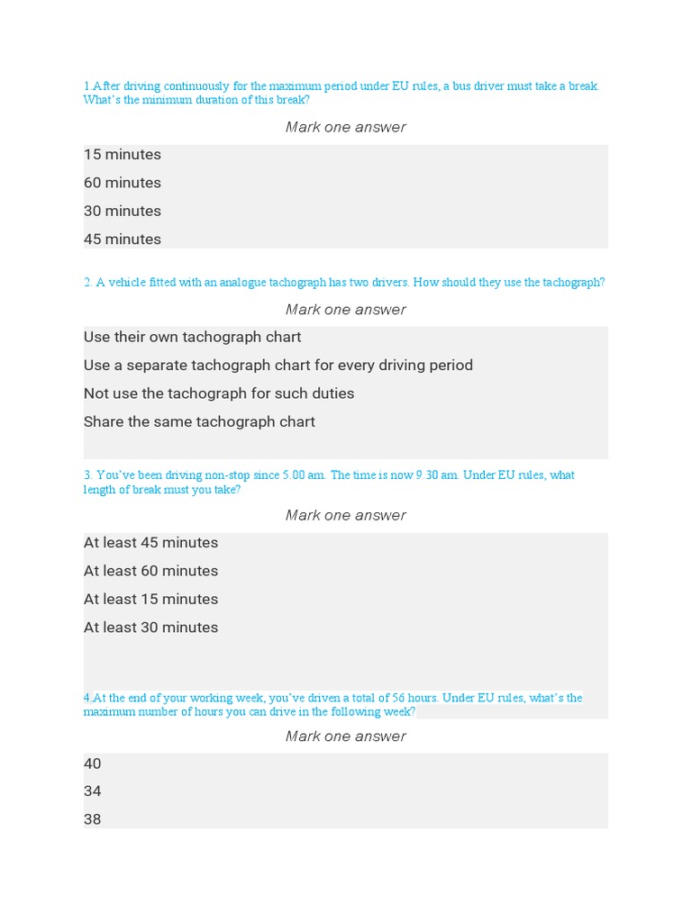 HGV Driving Hours and Break Regulations | PDF | Vehicles | Motor Vehicle