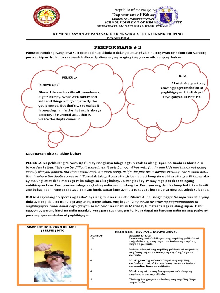 Performance Task 2 | PDF