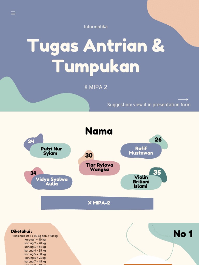 Tugas Informatika Antrian Dan Tumpukan | PDF