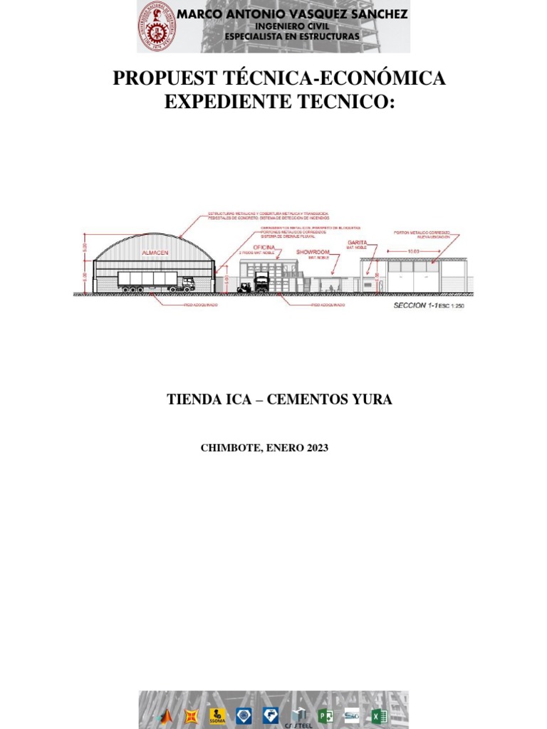Propuest Técnica-Económica Expediente Tecnico:: Tienda Ica - Cementos Yura | PDF | Bienes raíces ...