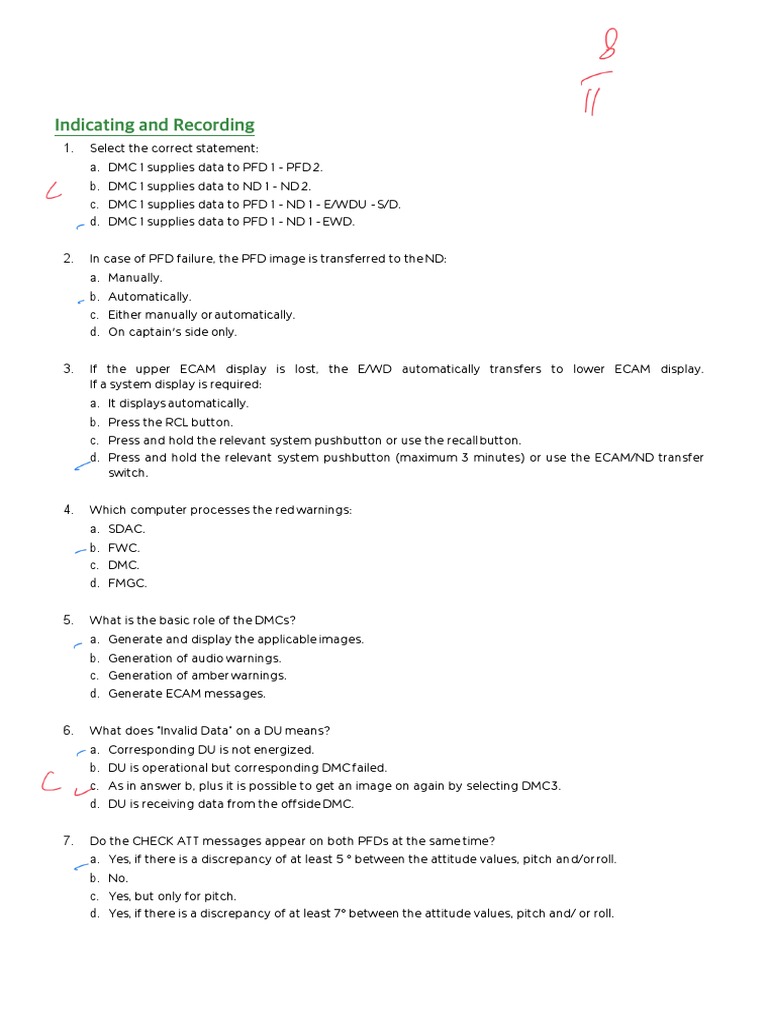 Indicating & Recording Qs | PDF | Computing | Aerospace